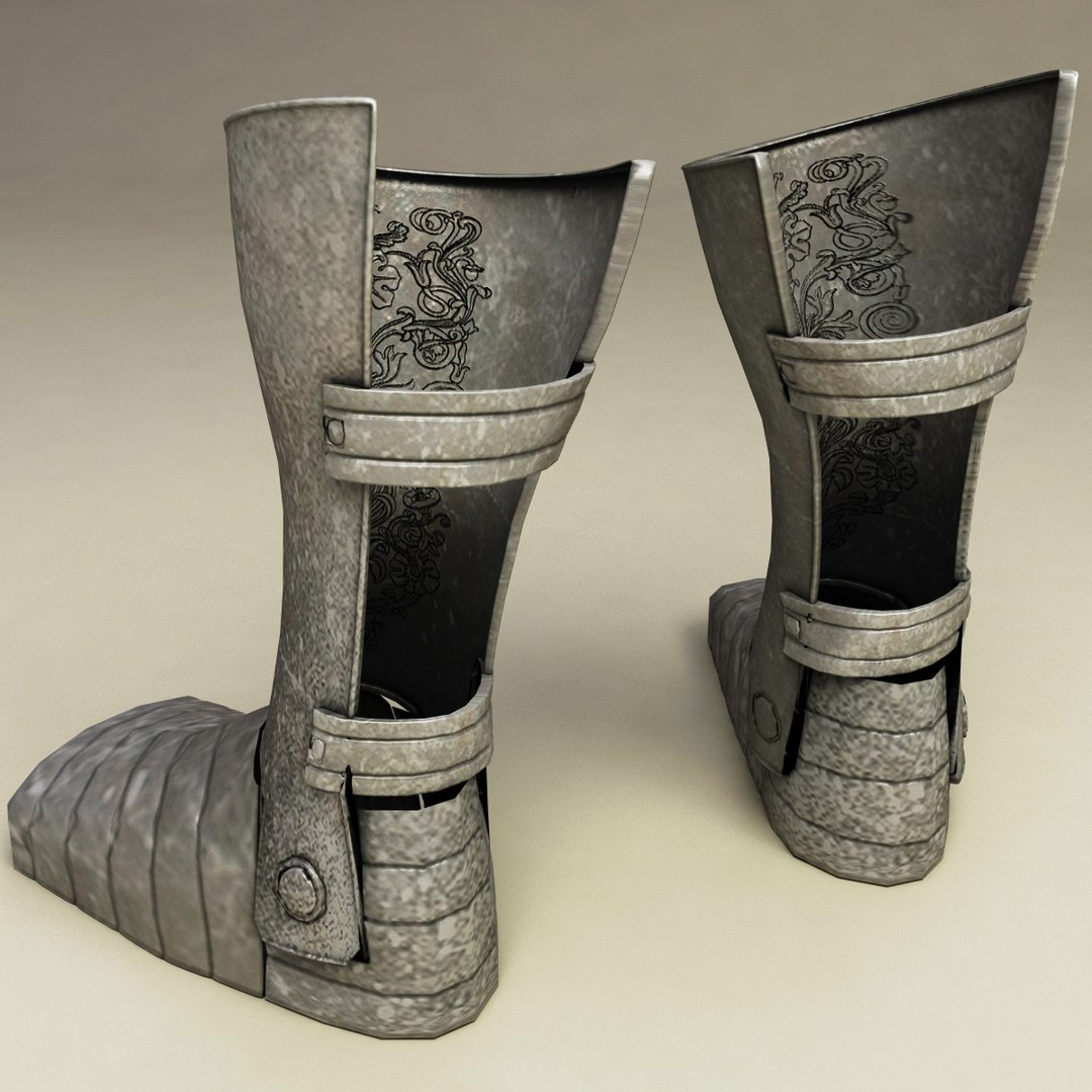 Medieval Armour Boots V2 3d Model
