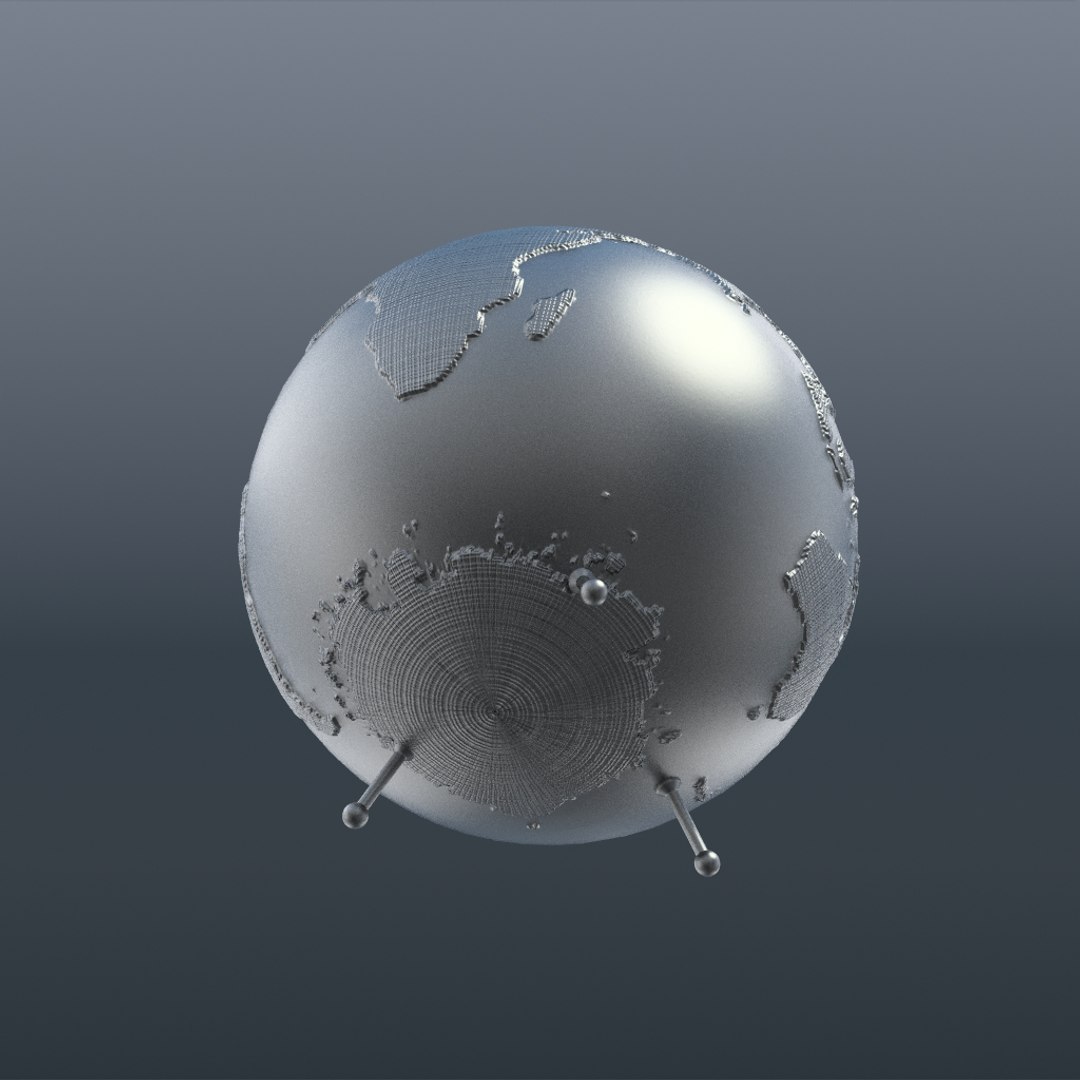 Statue Planet Earth 3d Max