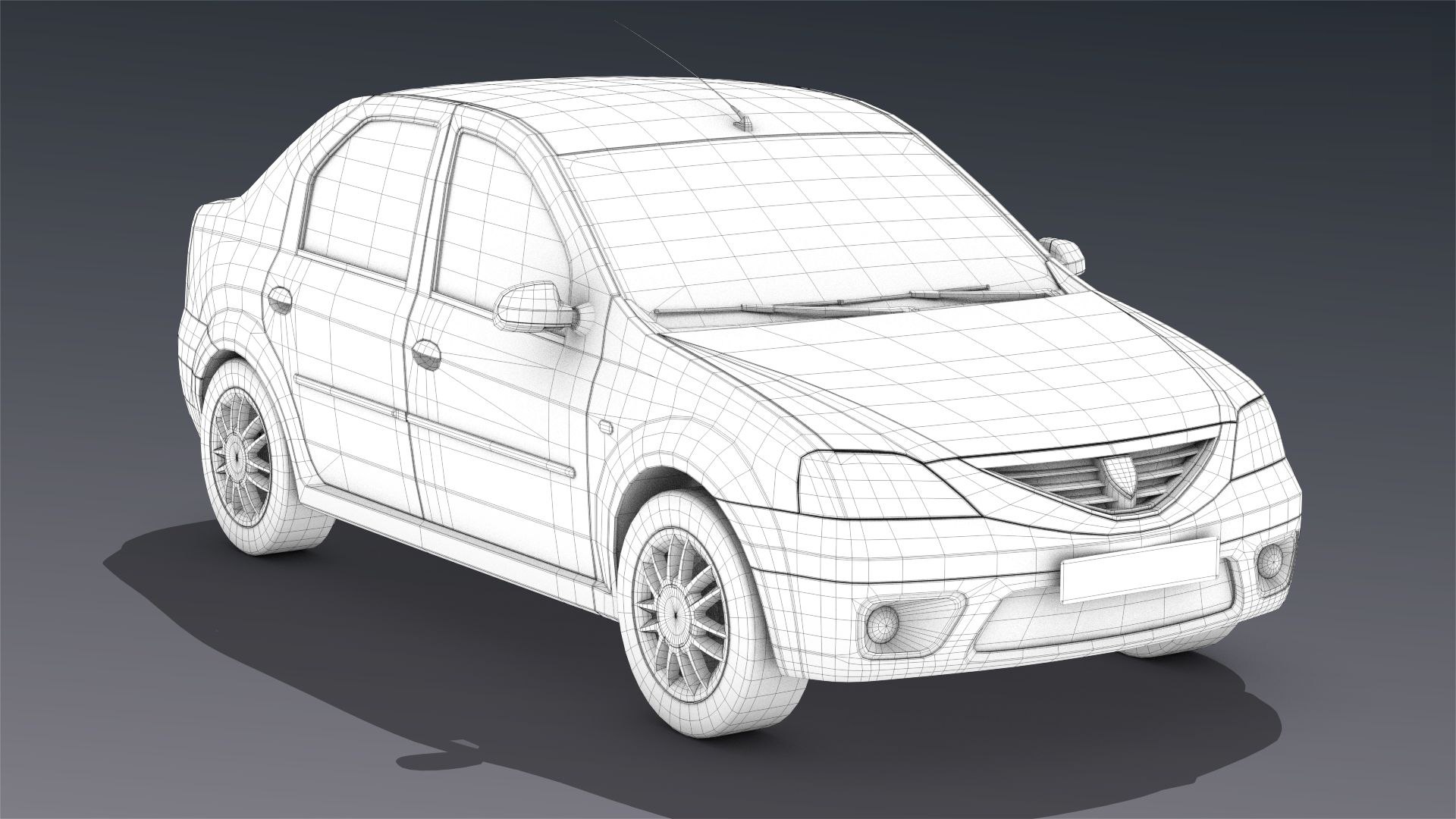 3D Low-poly Dacia Logan 2004 - TurboSquid 1633050