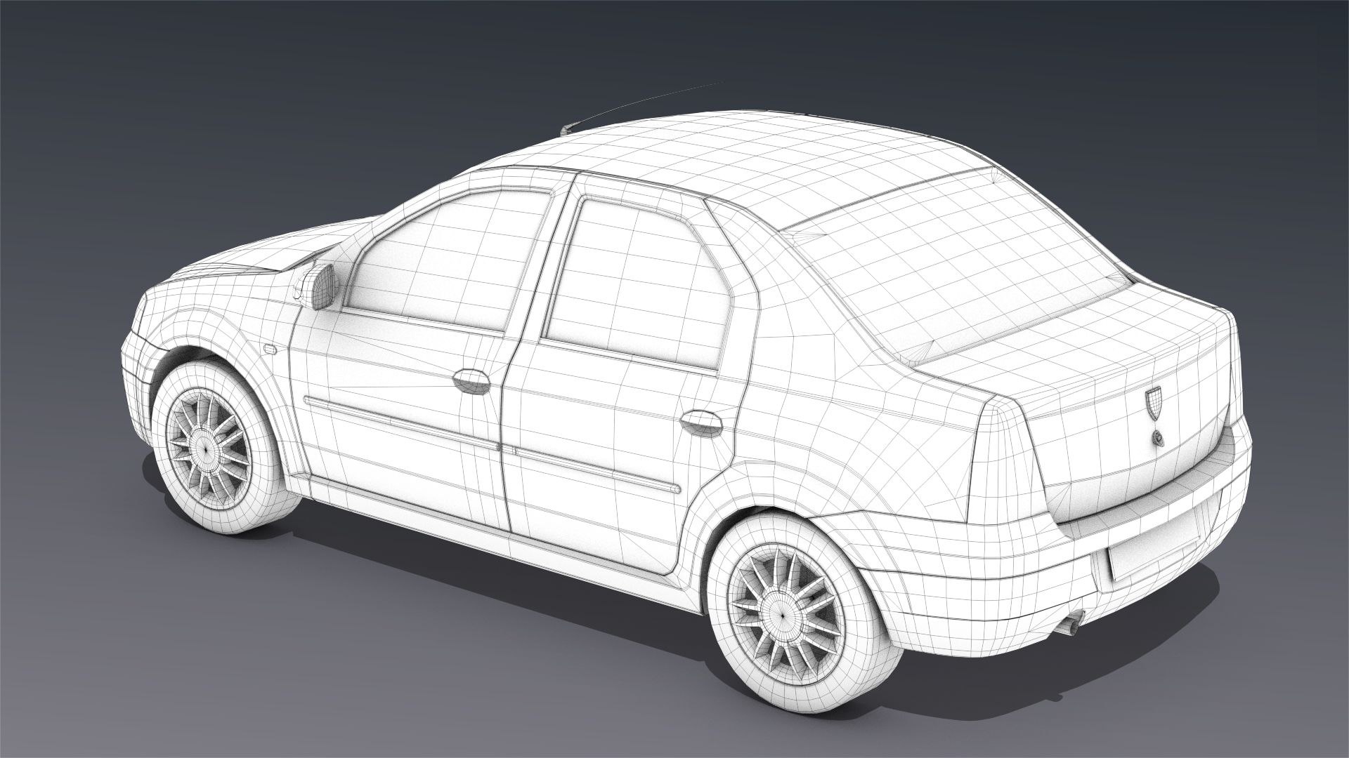 3D Low-poly Dacia Logan 2004 - TurboSquid 1633050