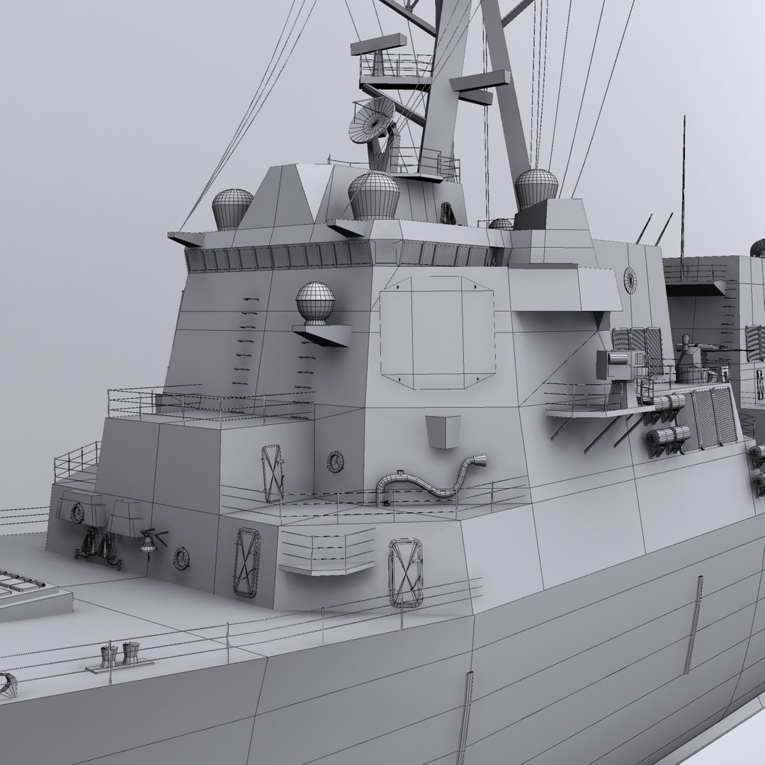 arleigh burke class destroyers 3d model