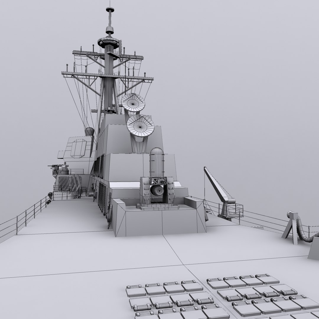 arleigh burke class destroyers 3d model