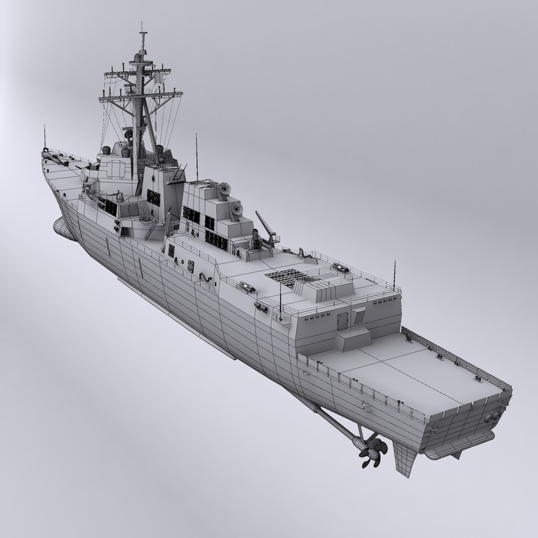 arleigh burke class destroyers 3d model