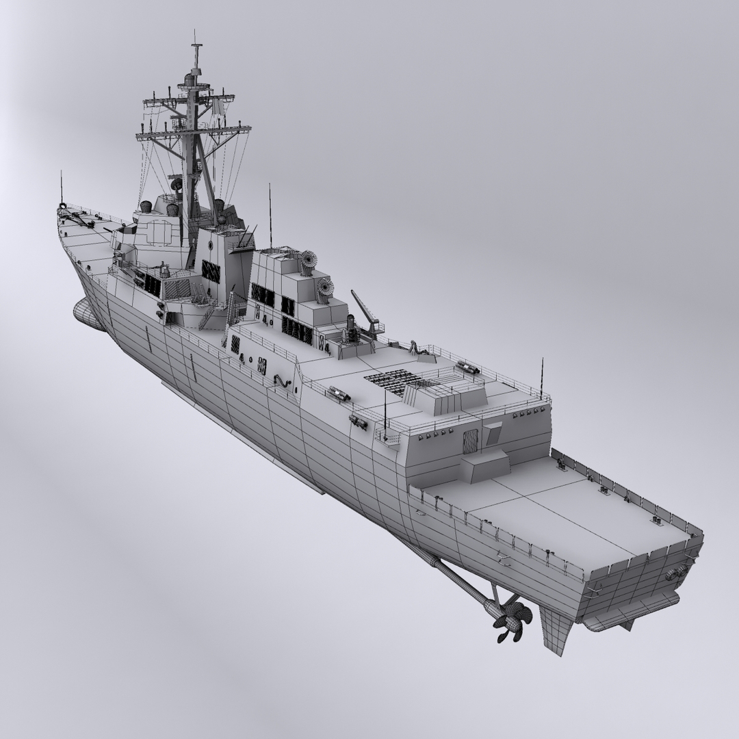 arleigh burke class destroyers 3d model