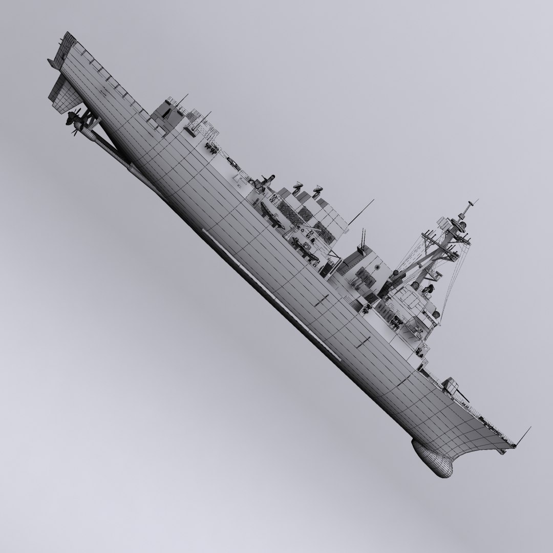arleigh burke class destroyers 3d model