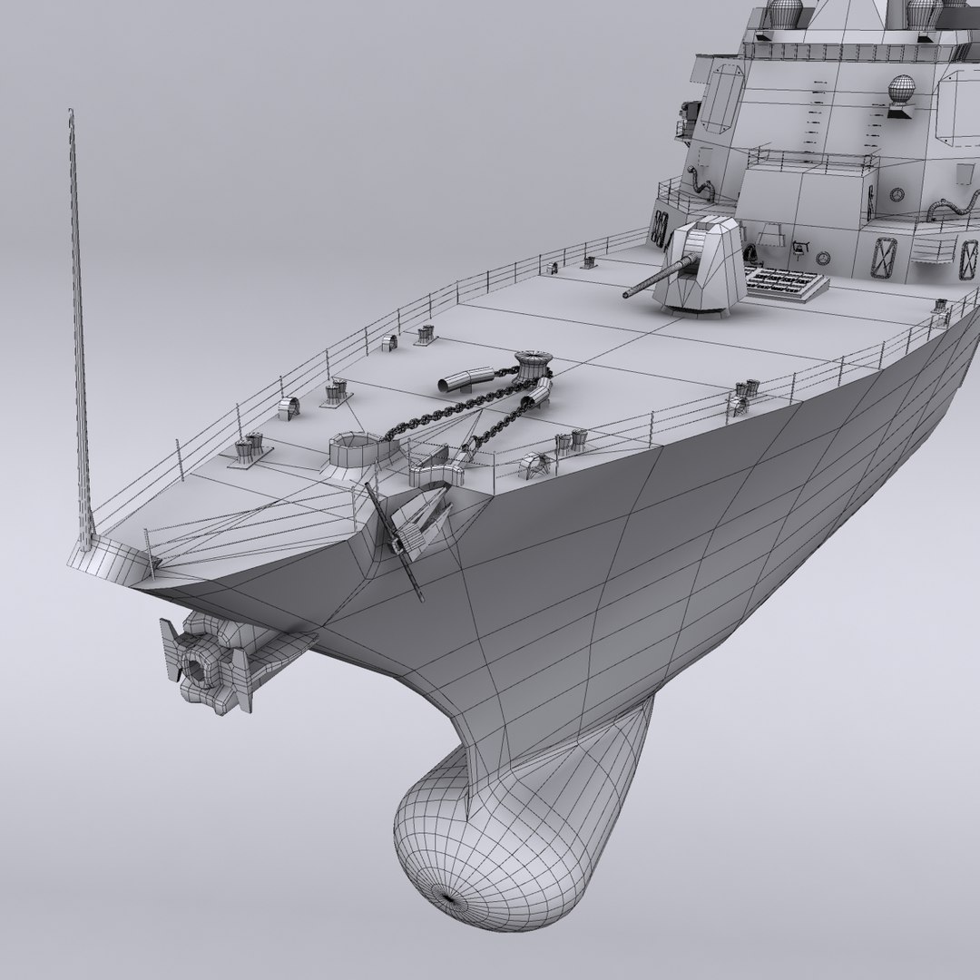 arleigh burke class destroyers 3d model