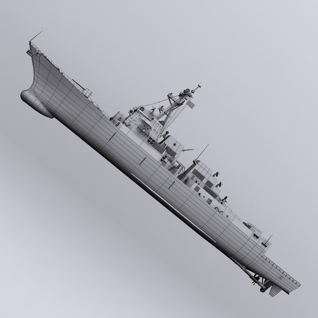 arleigh burke class destroyers 3d model