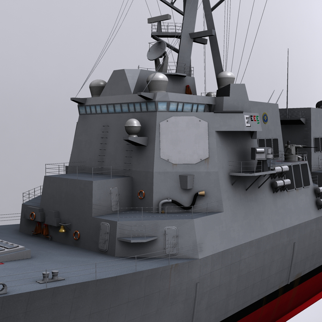 arleigh burke class destroyers 3d model