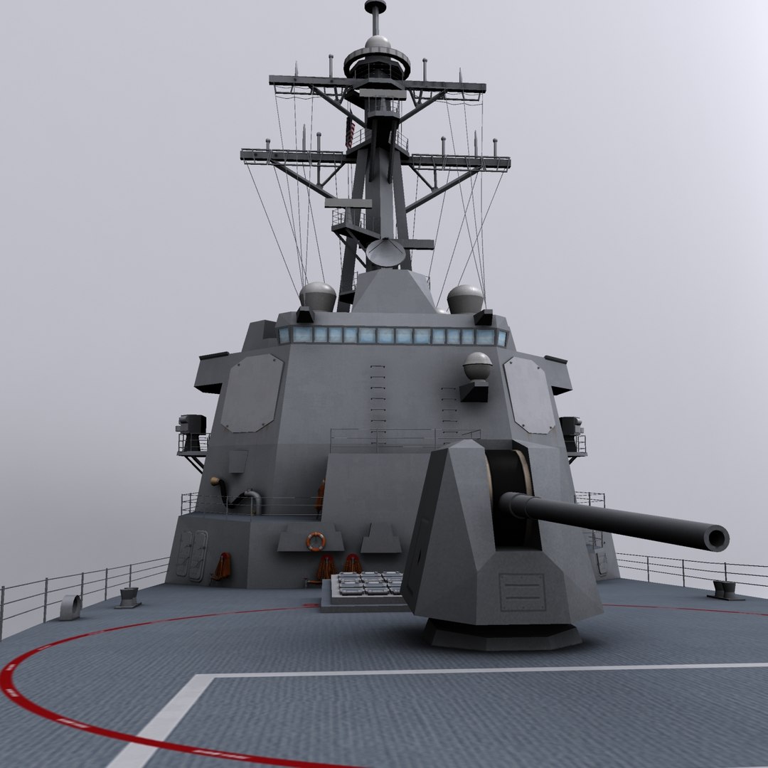 arleigh burke class destroyers 3d model