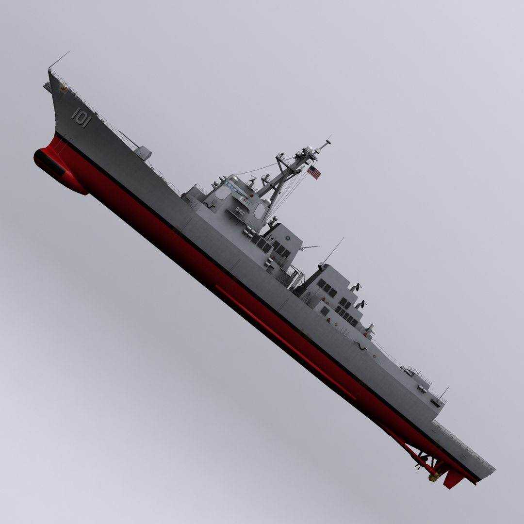 arleigh burke class destroyers 3d model