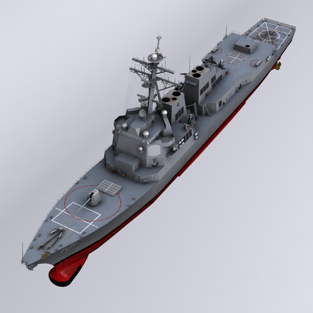 arleigh burke class destroyers 3d model
