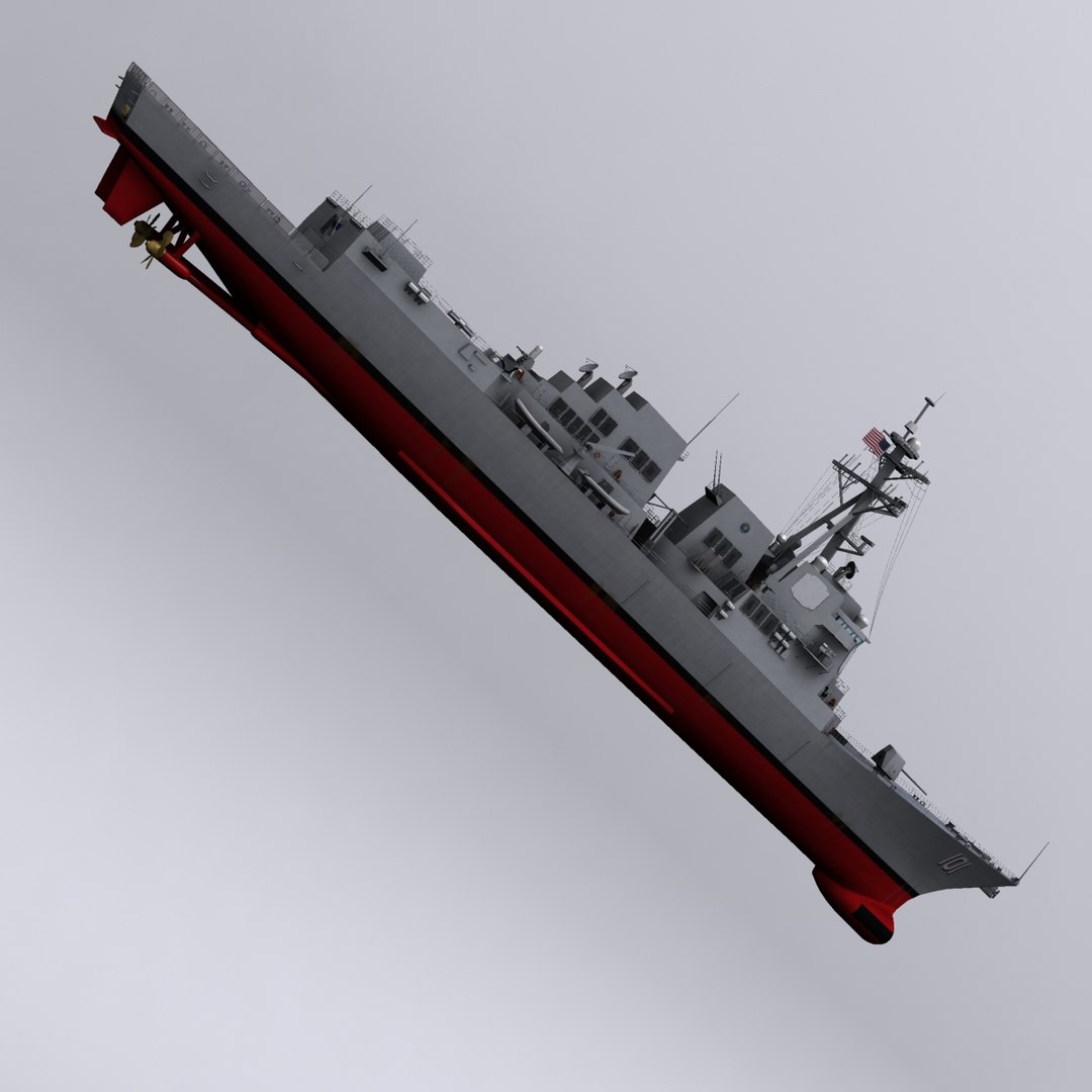 arleigh burke class destroyers 3d model
