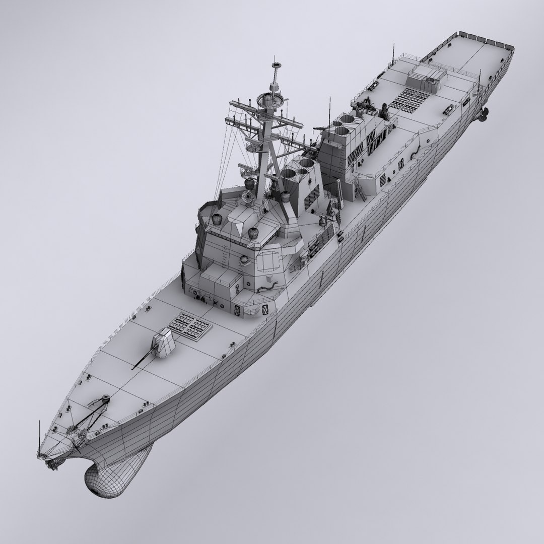 arleigh burke class destroyers 3d model