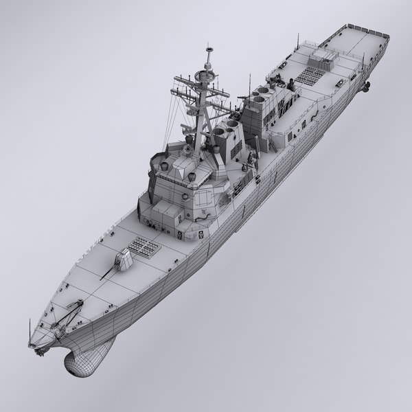 arleigh burke class destroyers 3d model