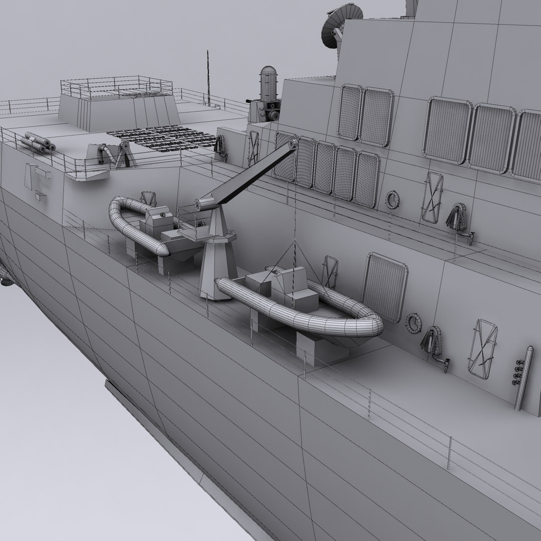 arleigh burke class destroyers 3d model