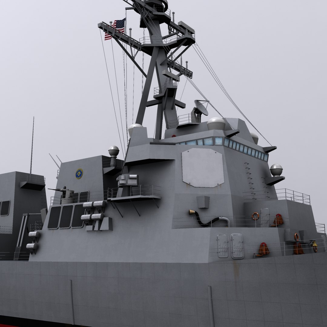 arleigh burke class destroyers 3d model