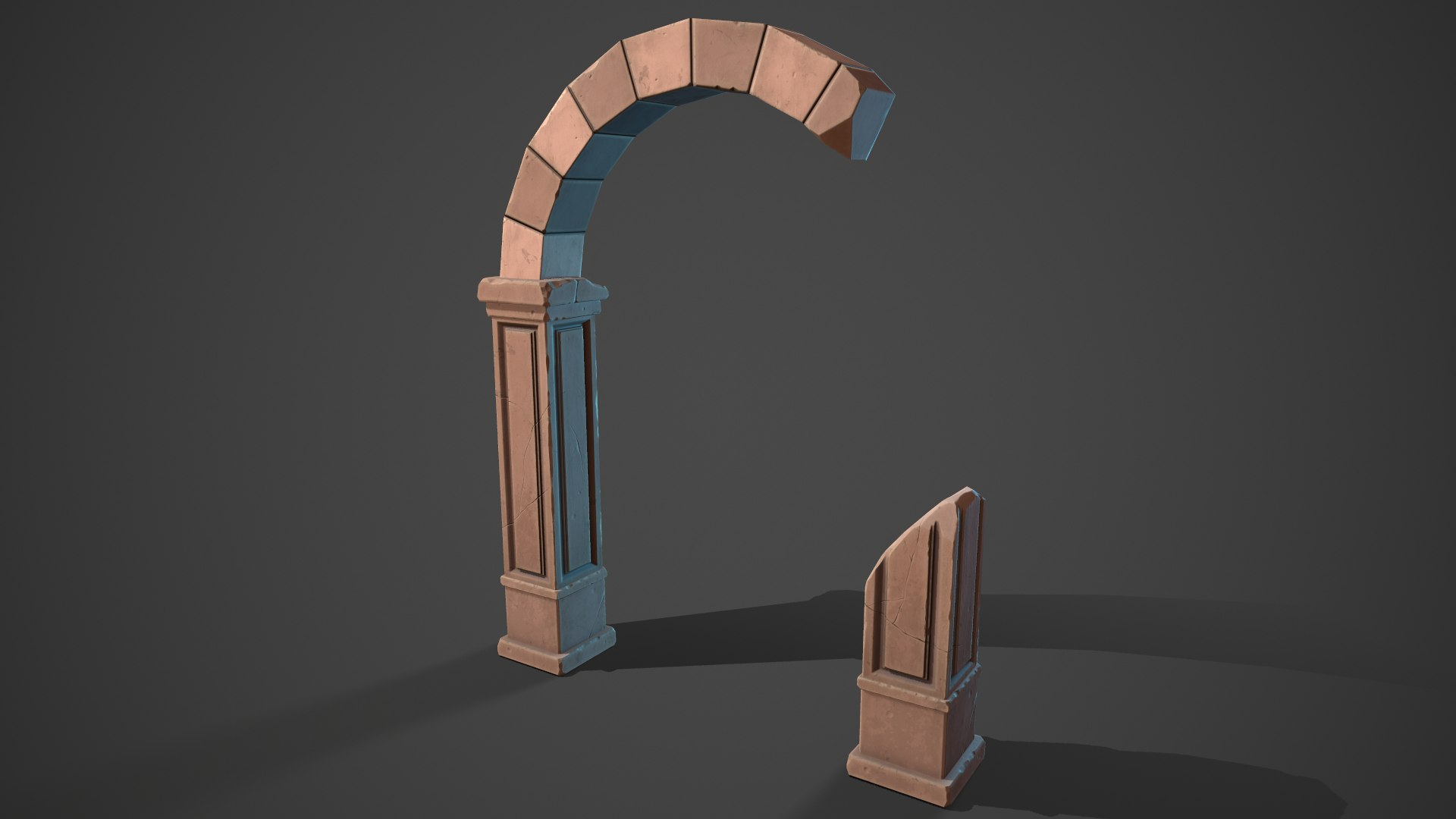 3D Stylized Ruin - TurboSquid 1847185