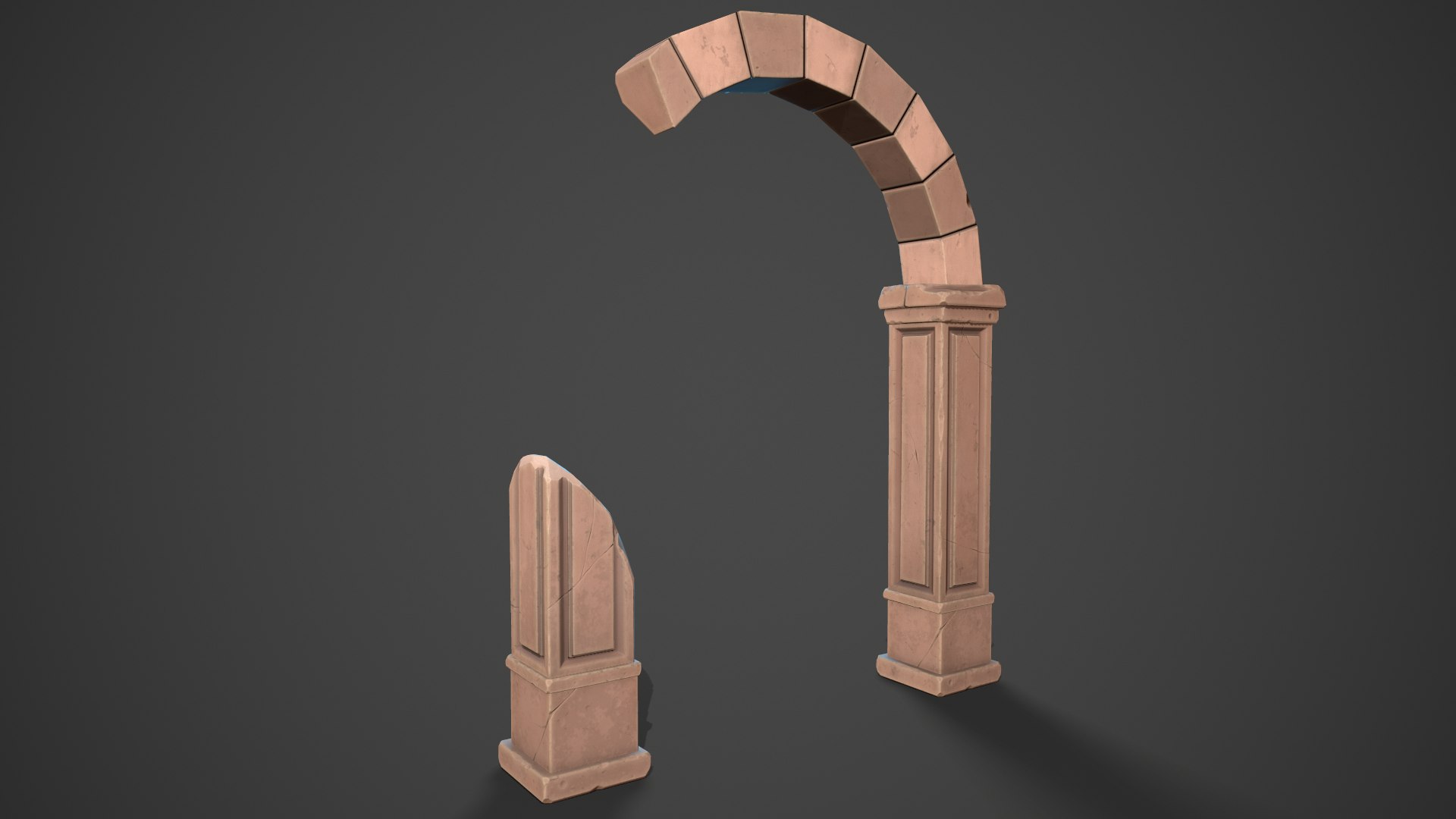3D Stylized Ruin - TurboSquid 1847185