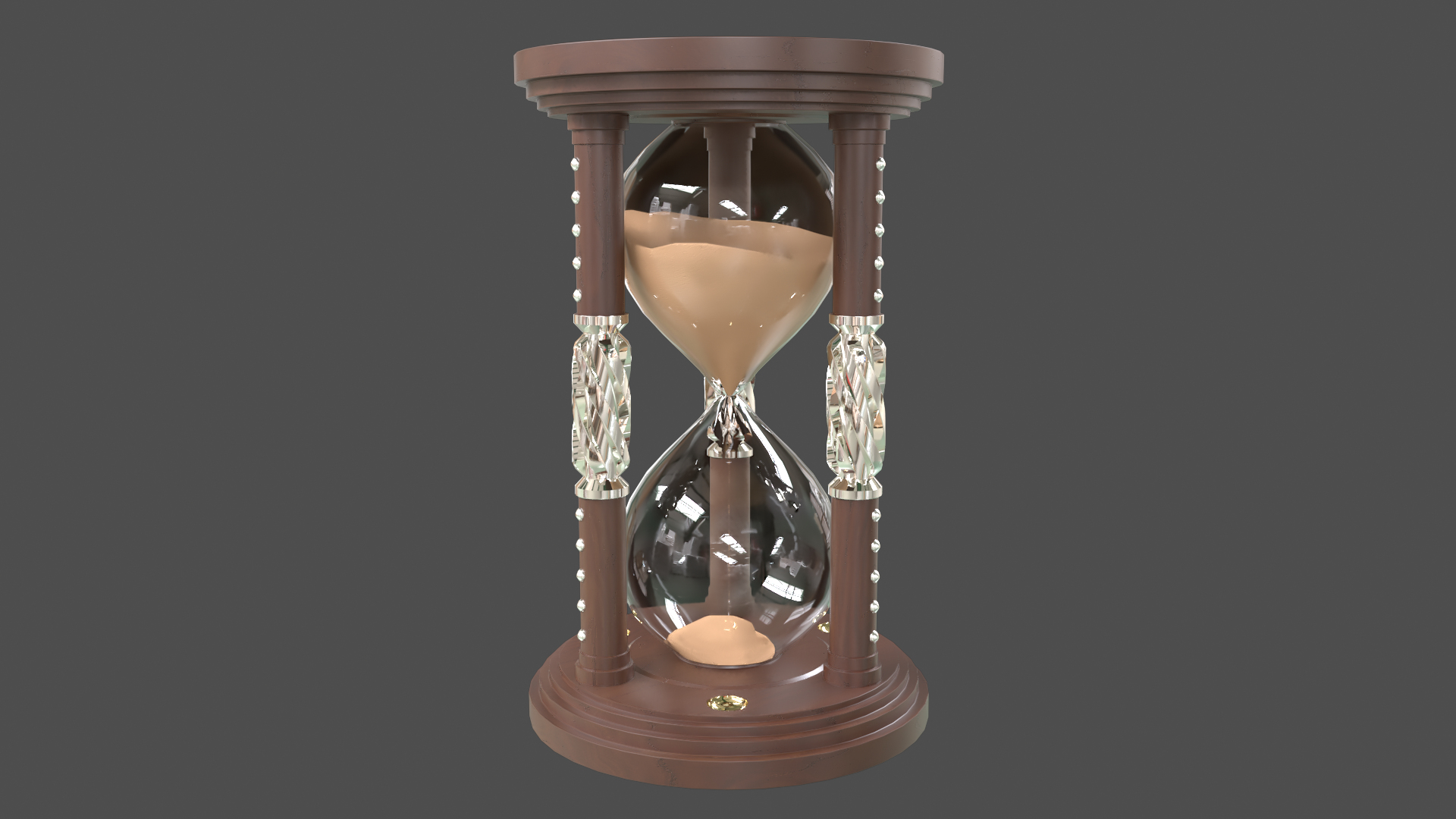 3D Wooden Hourglass Sand Timer - TurboSquid 1817356
