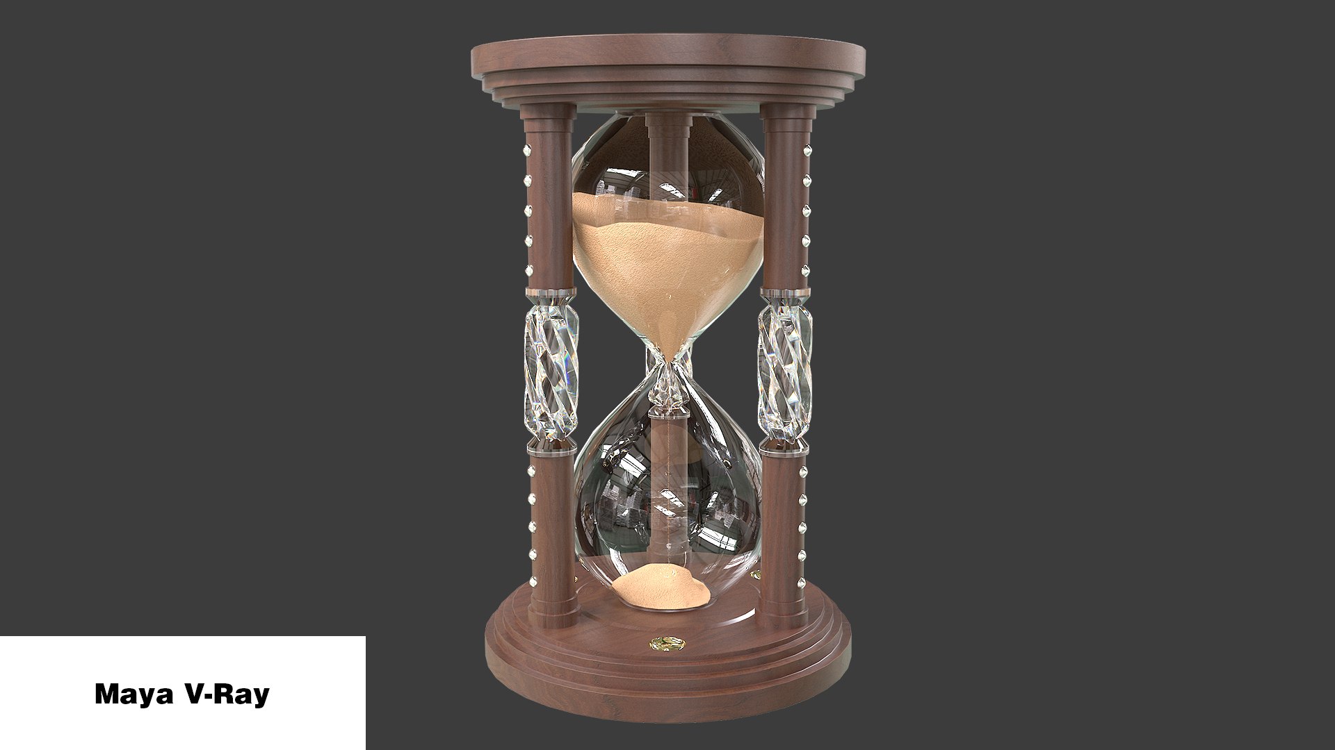 3D Wooden Hourglass Sand Timer - TurboSquid 1817356