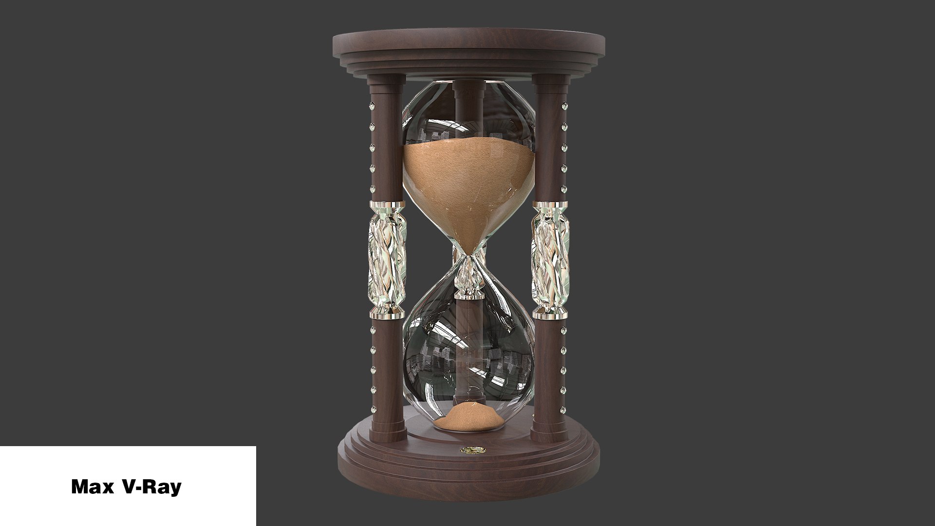 3D Wooden Hourglass Sand Timer - TurboSquid 1817356
