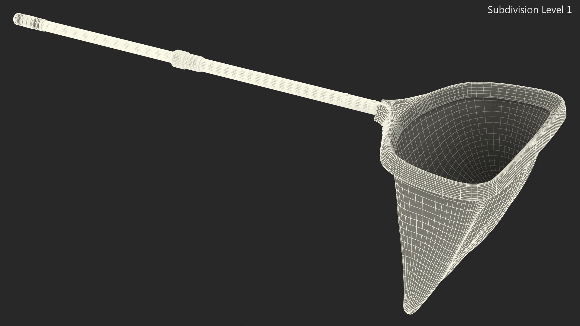 3D Pool Leaf Skimmer Net with Handle - TurboSquid 1966191