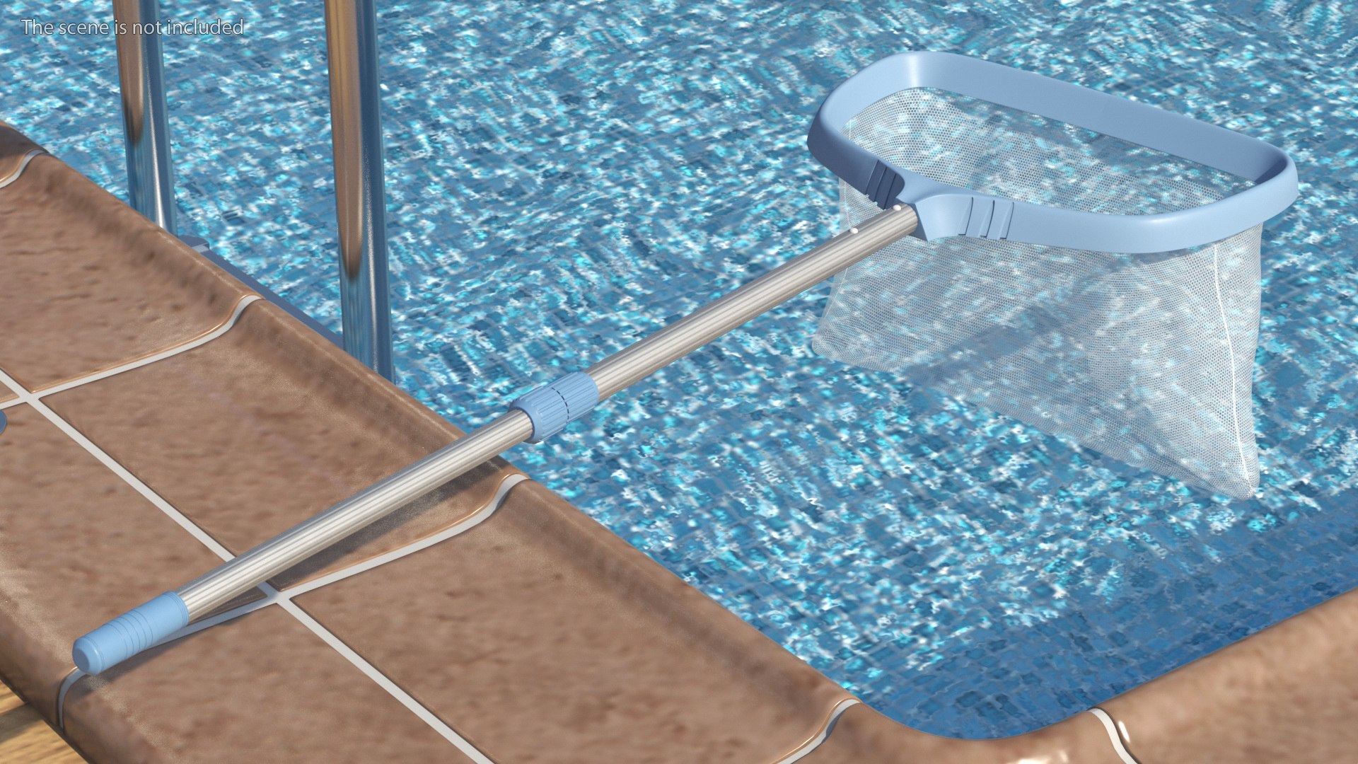 3D Pool Leaf Skimmer Net with Handle - TurboSquid 1966191