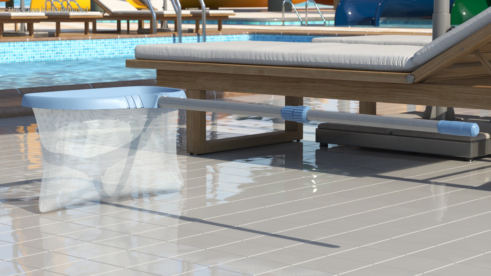 3D Pool Leaf Skimmer Net with Handle - TurboSquid 1966191