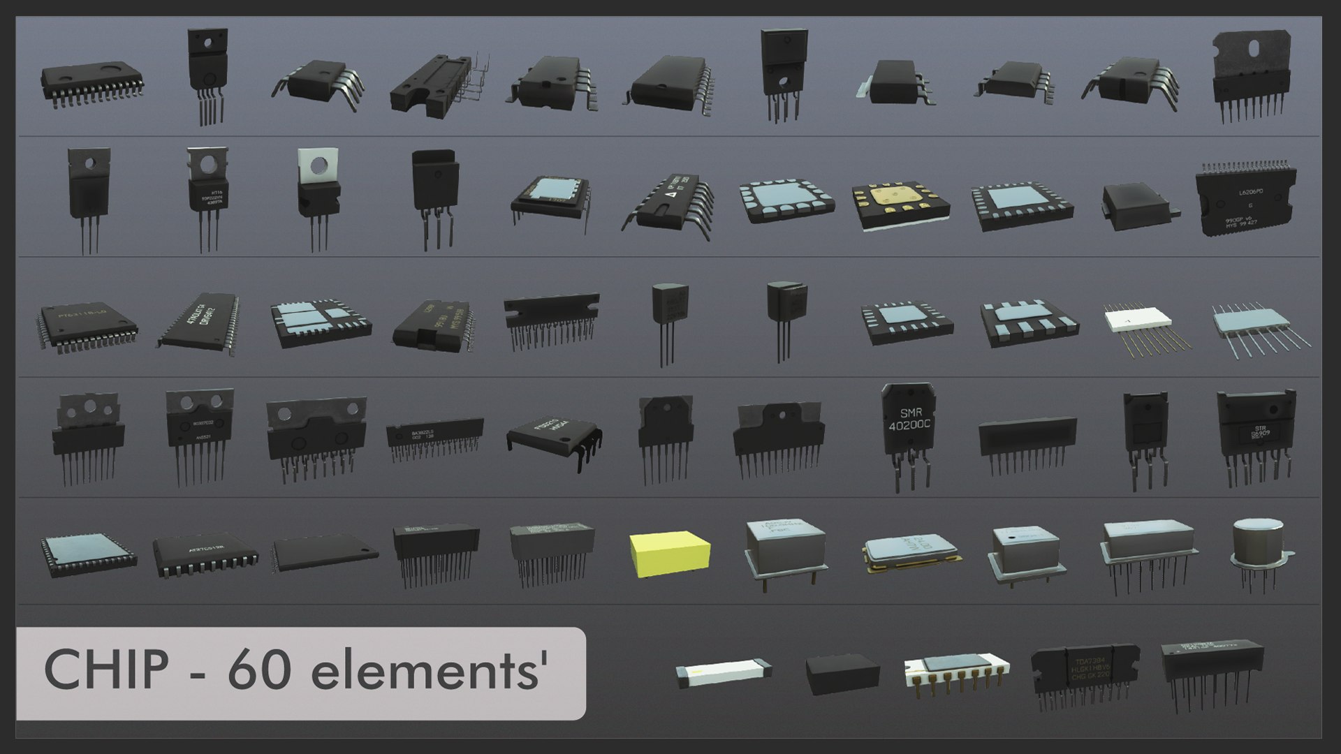 3D Chip Elements Condenser - TurboSquid 1658051