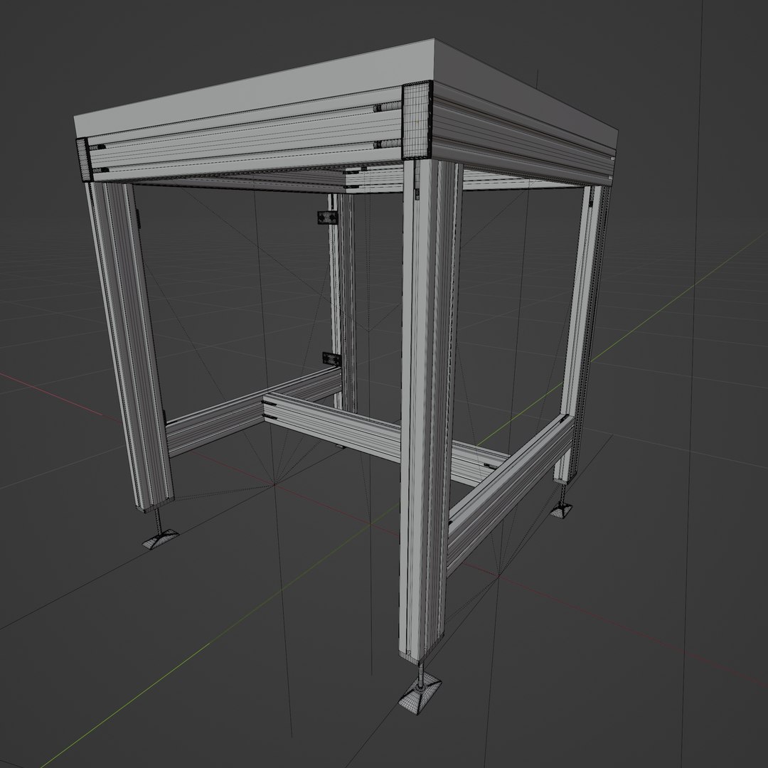 Modern Aluminium Profile Workbench Table For Industrial Facility 3D ...
