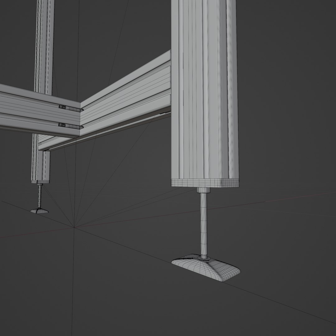 Modern Aluminium Profile Workbench Table For Industrial Facility 3D ...