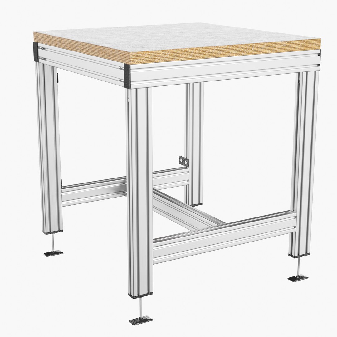 Modern Aluminium Profile Workbench Table For Industrial Facility 3D ...