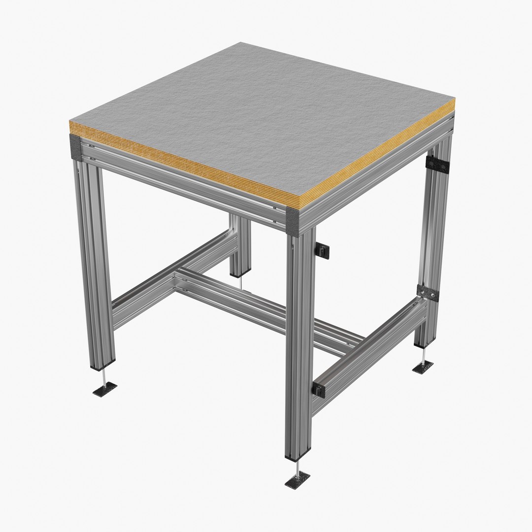 Modern Aluminium Profile Workbench Table For Industrial Facility 3D ...