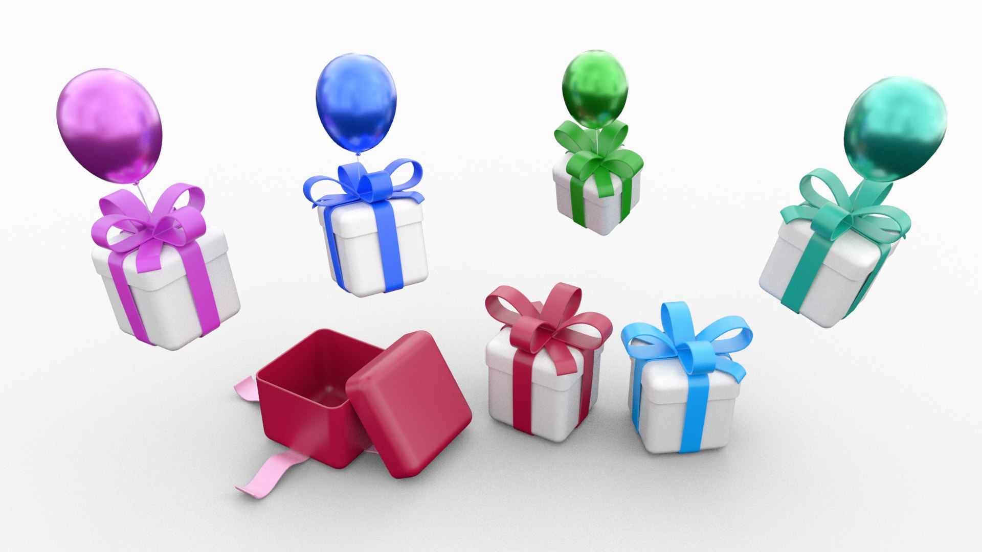 3D Gift Box Cartoon - TurboSquid 1890699