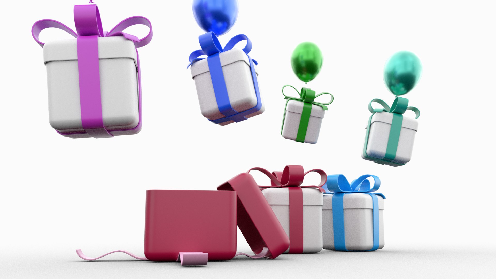 3D Gift Box Cartoon - TurboSquid 1890699