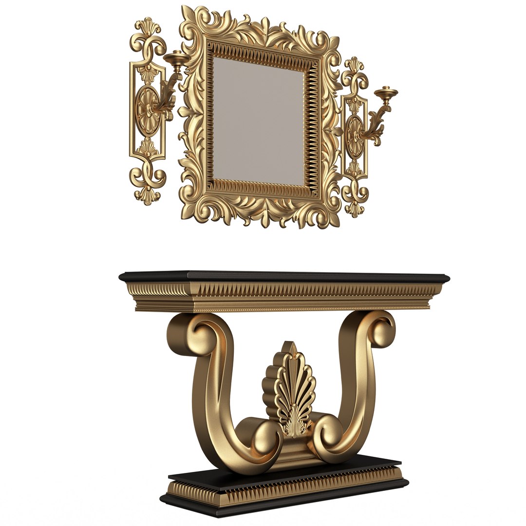 3D Classic Console Table 010 Model - TurboSquid 2326281