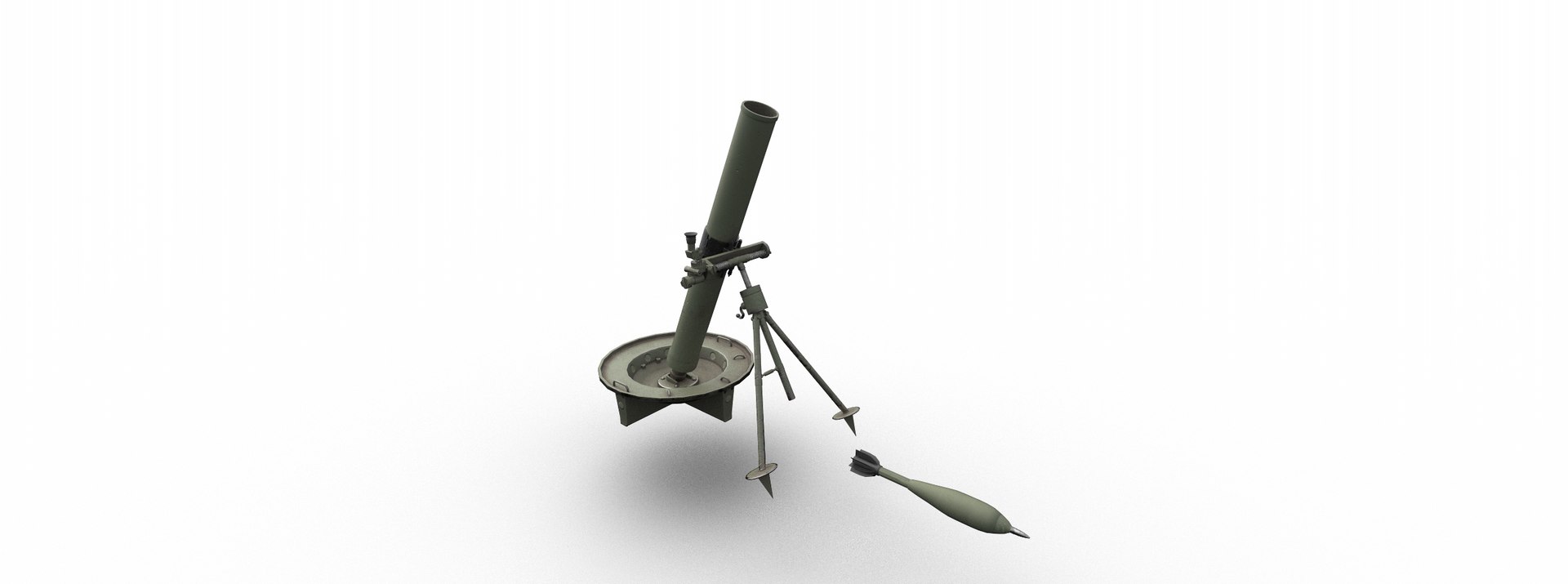 M-75 120mm Mortar 3d Model
