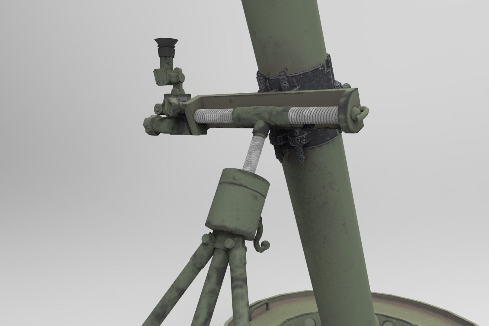 M-75 120mm Mortar 3d Model