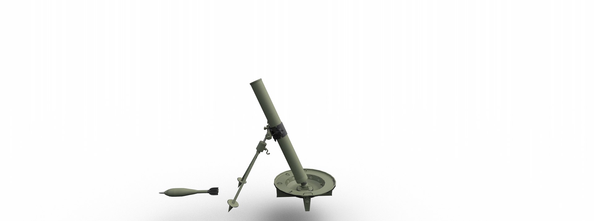 M-75 120mm Mortar 3d Model