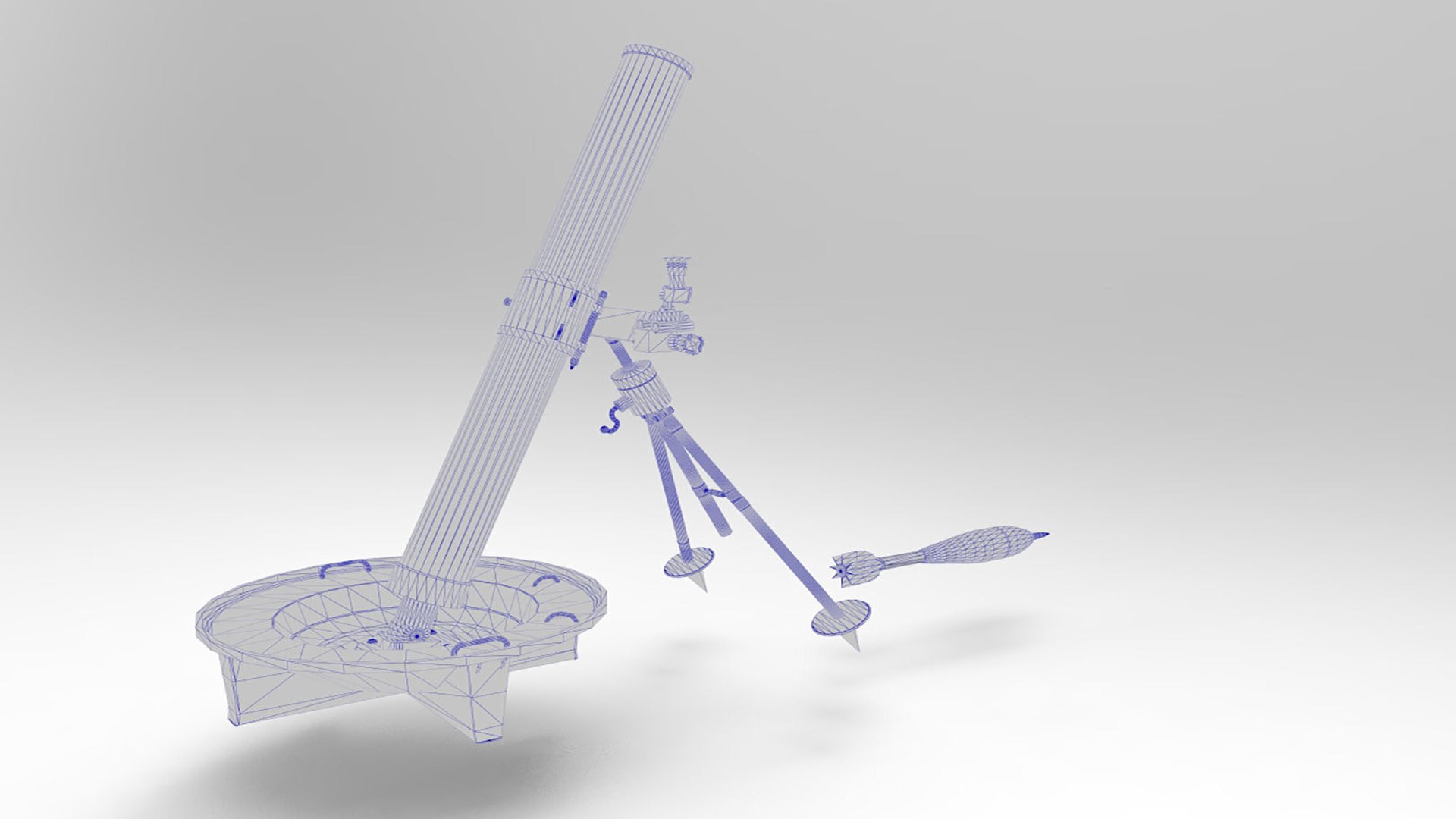 M-75 120mm Mortar 3d Model