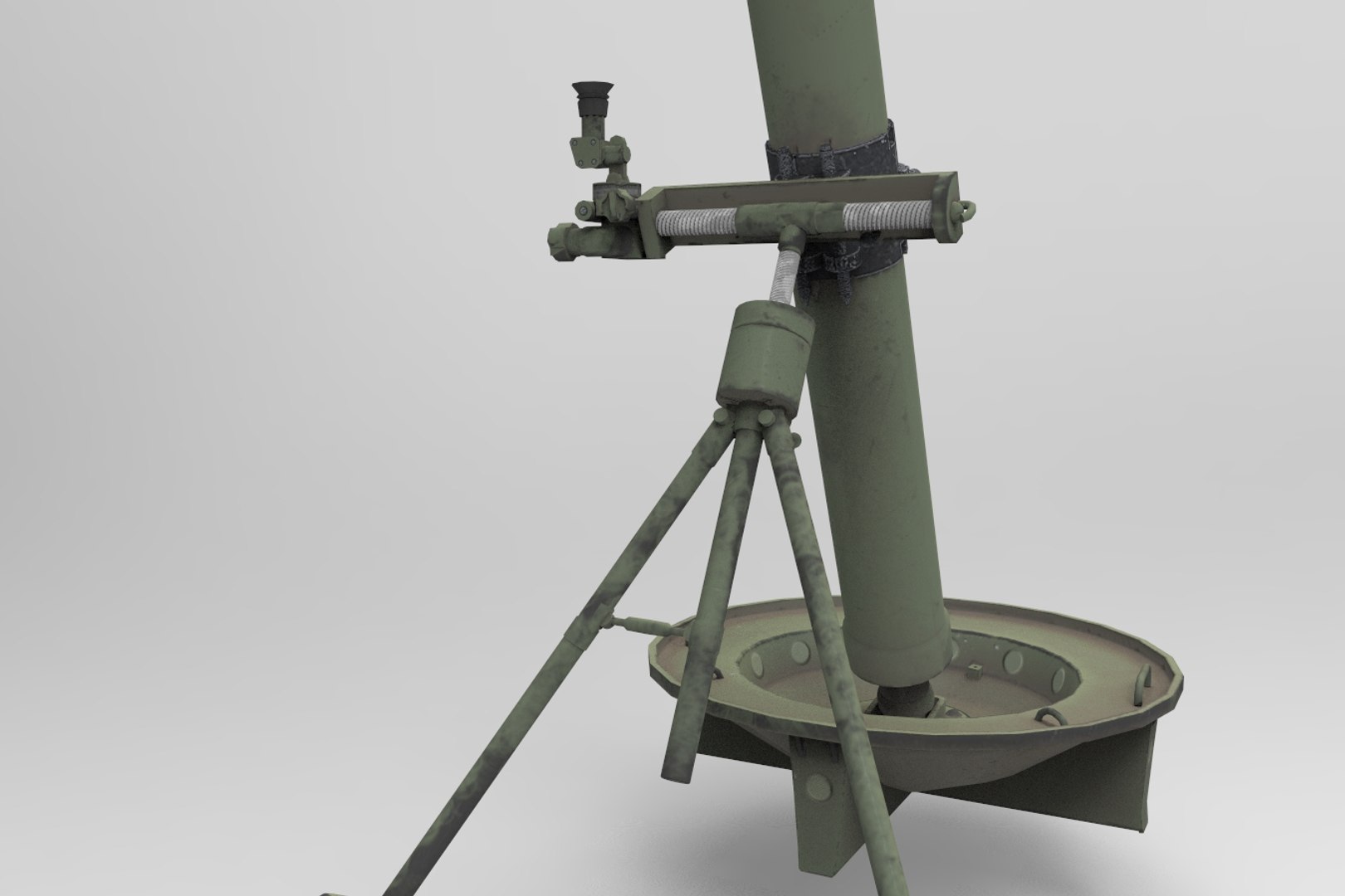 M-75 120mm Mortar 3d Model