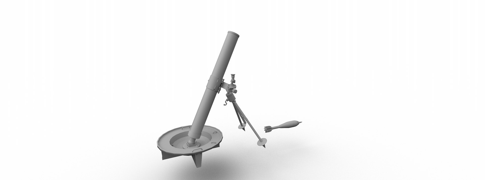 M-75 120mm Mortar 3d Model