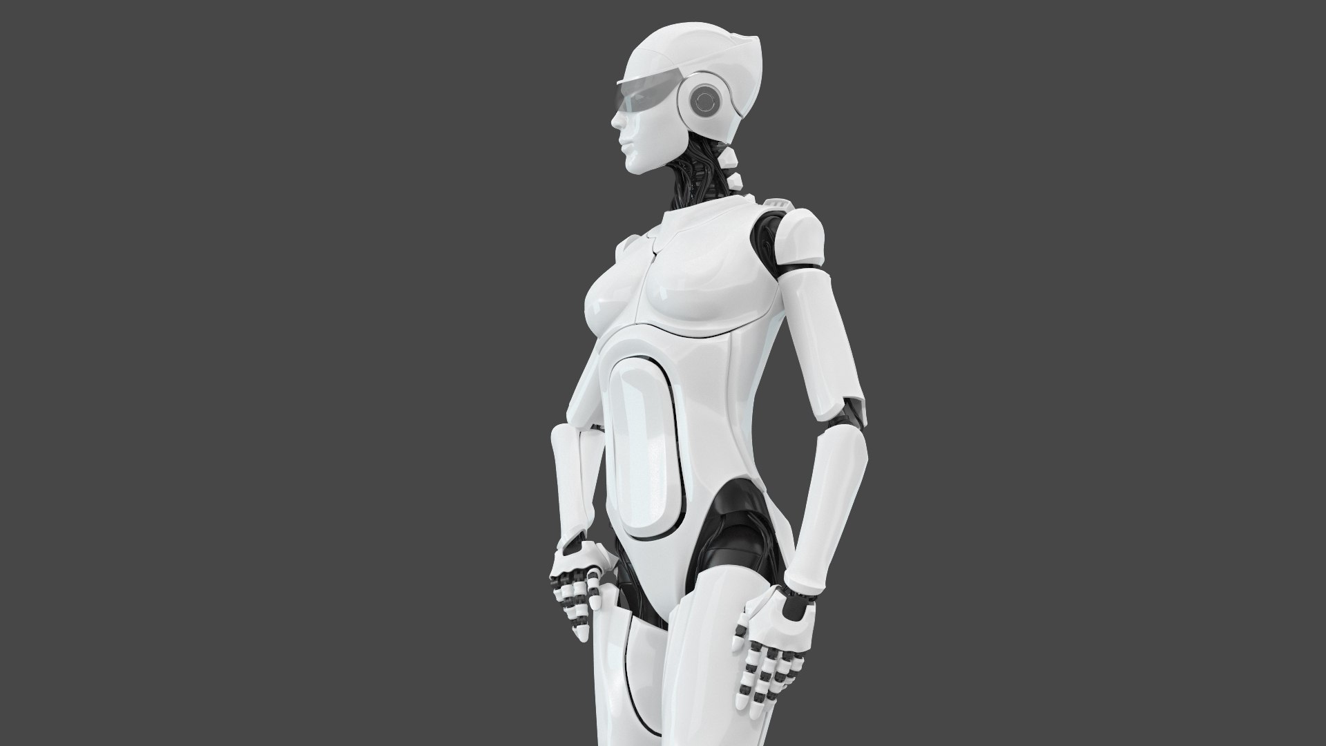 3D Female Cyborg Robot Rig - TurboSquid 1642644