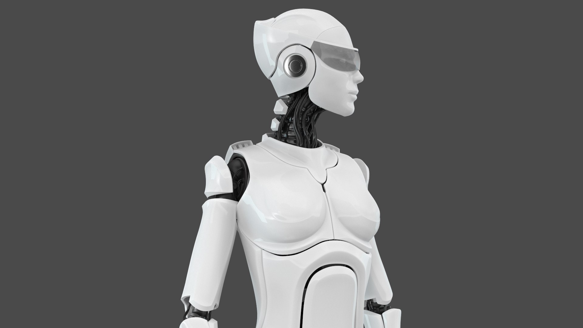 3D Female Cyborg Robot Rig - TurboSquid 1642644