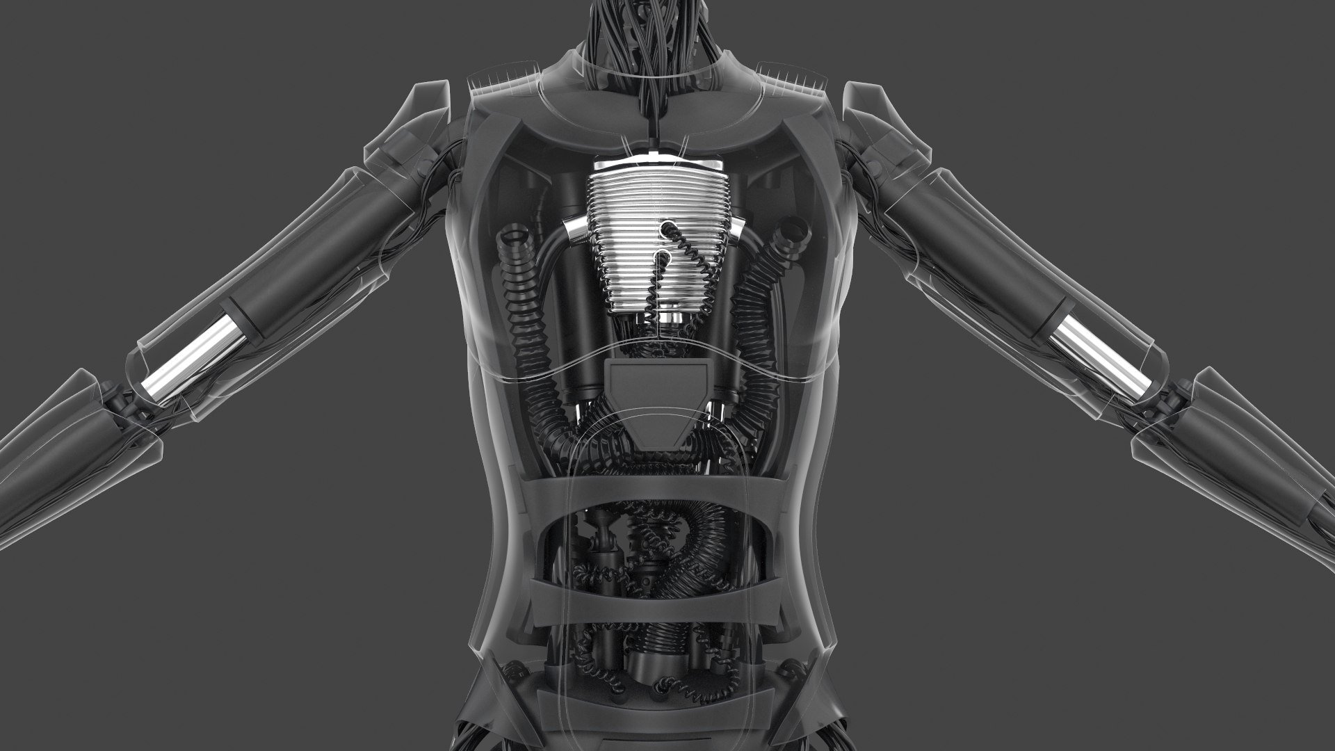 3D female cyborg robot rig - TurboSquid 1642644