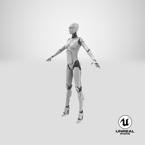 3D female cyborg robot rig - TurboSquid 1642644