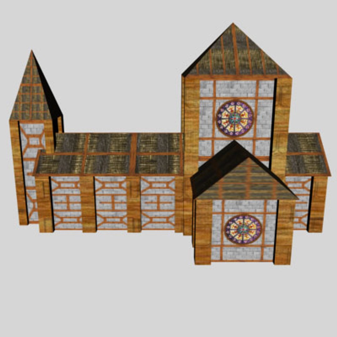 Medieval Church 3d Model
