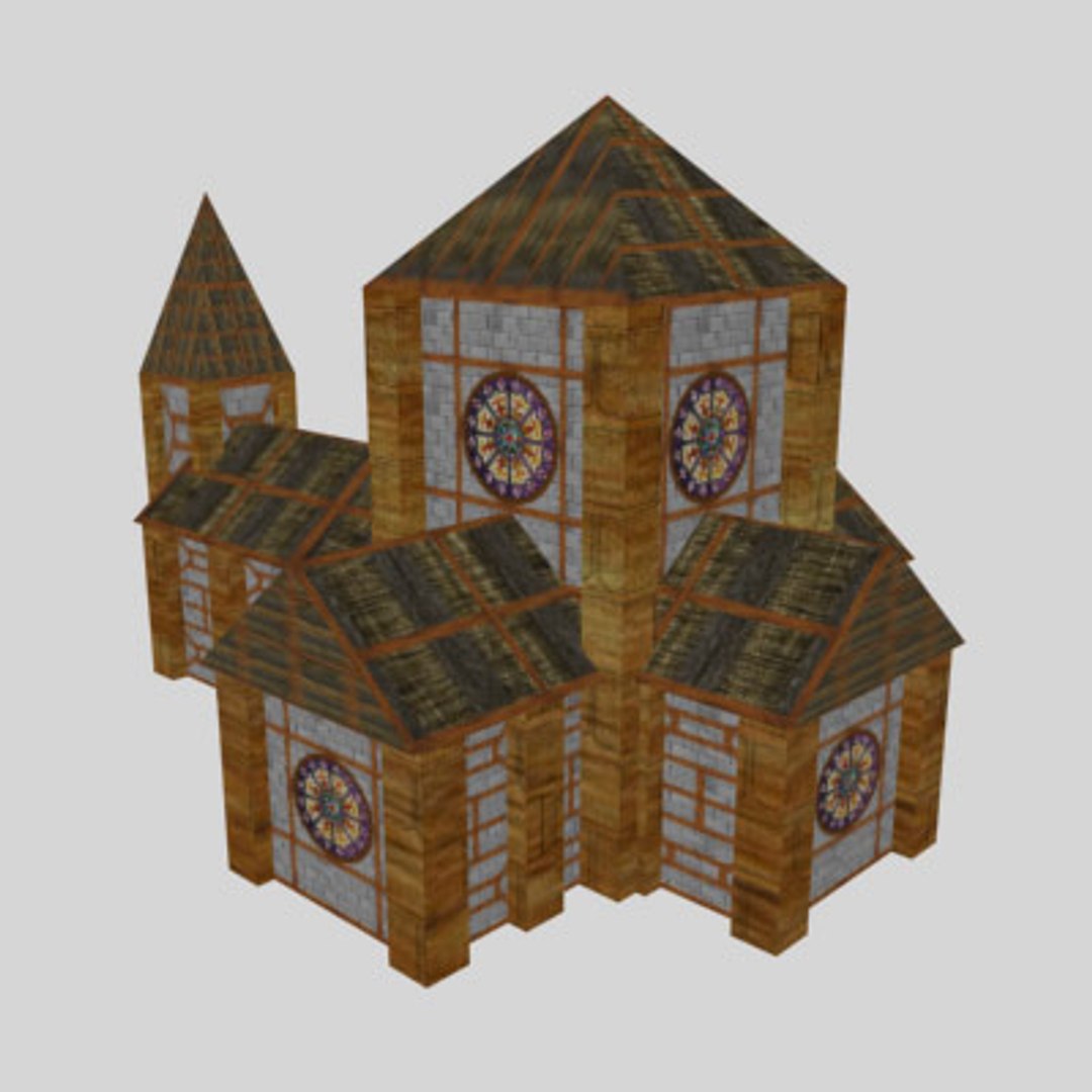 Medieval Church 3d Model