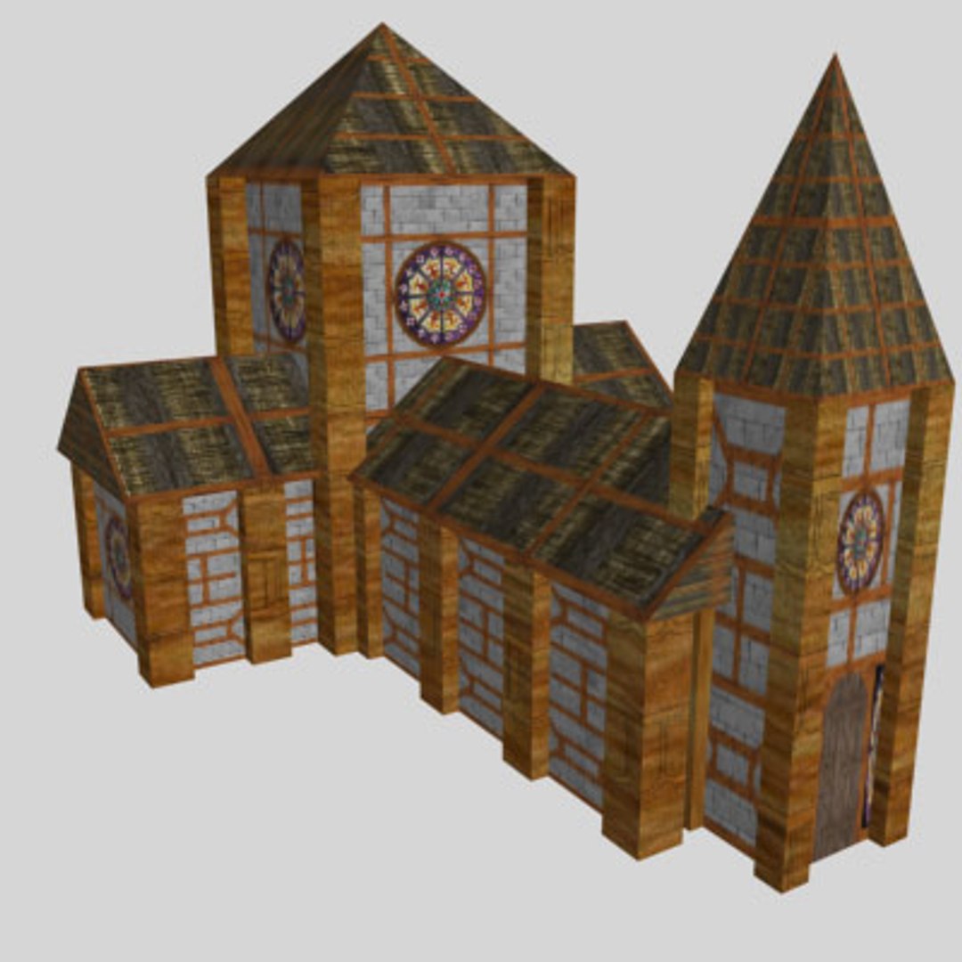 Medieval Church 3d Model