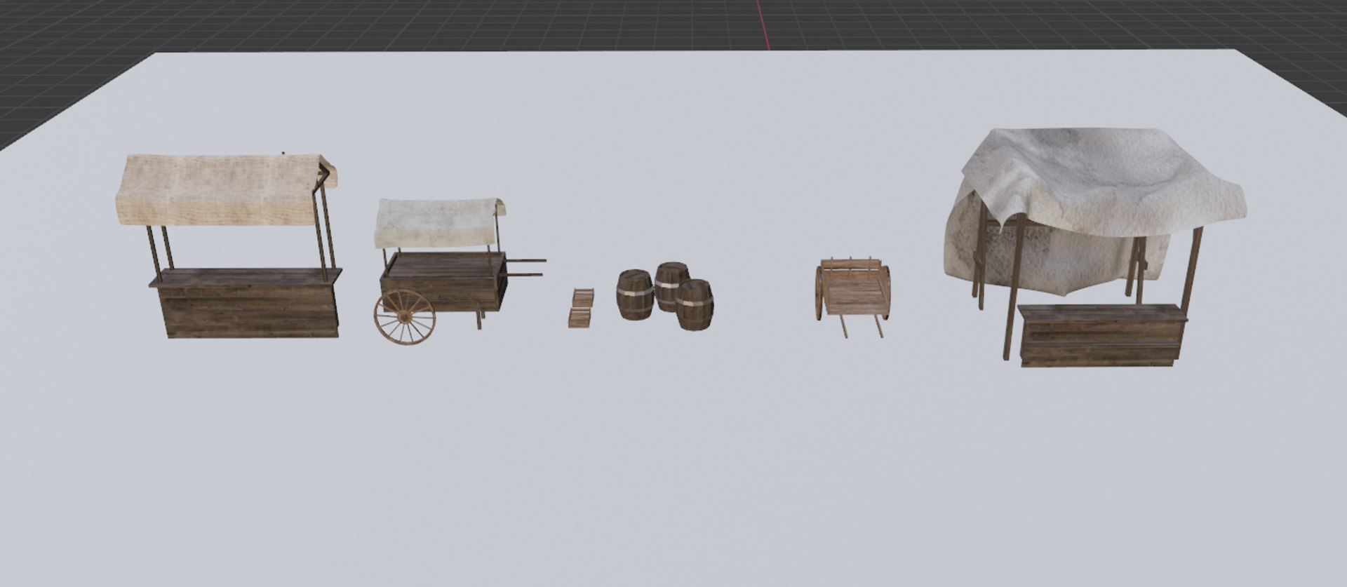 Medieval Marketplace 3D Model - TurboSquid 1715355